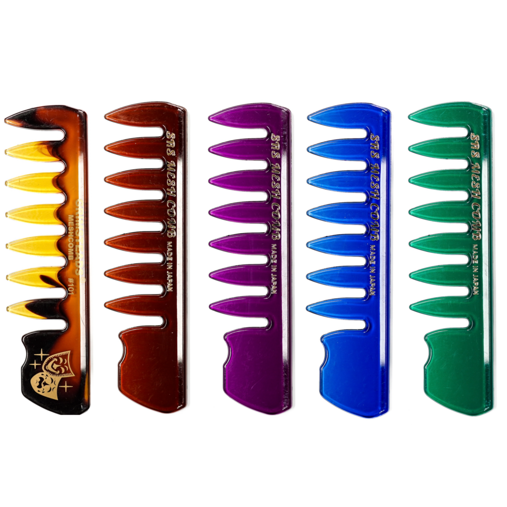 SRS Mesh Comb (Short Handle) (5 Colors) - Japan Pro Tools